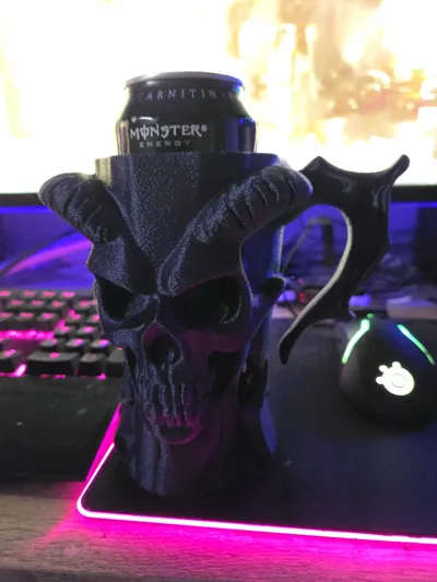 Longhorn Demon Skull Can Holder (0,5L cans) by RUMcajz MakerWorld ...