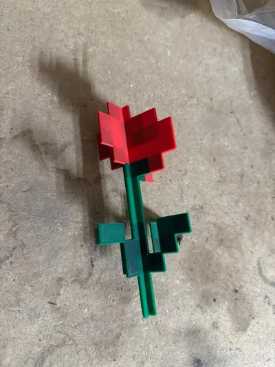Minecraft Flowers with Pot - Free 3D Print Model - MakerWorld