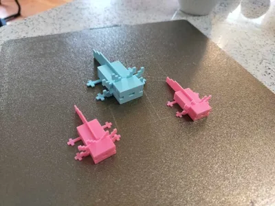 minecraft axolotl by BODY MECHANIC MakerWorld: Download Free 3D Models