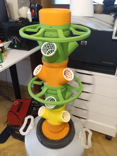 Modular Hydroponics Tower V2 - Free 3D Print Model - MakerWorld