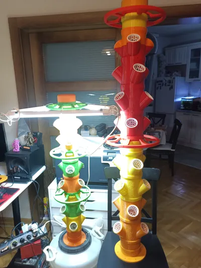 Modular Hydroponics Tower V2 - Free 3D Print Model - MakerWorld