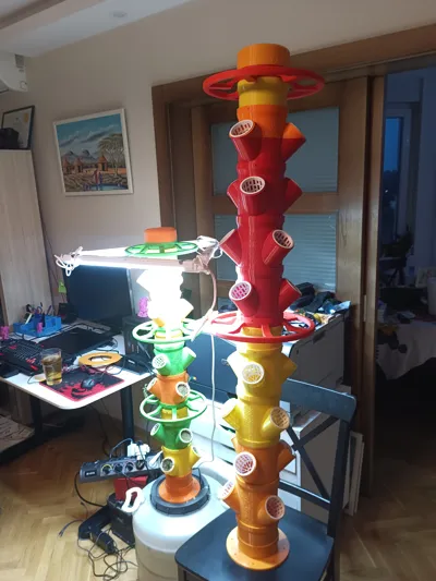 Modular Hydroponics Tower V2 - Free 3D Print Model - MakerWorld