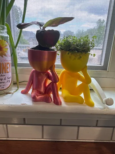 THINKER PLANTER - Free 3D Print Model - MakerWorld
