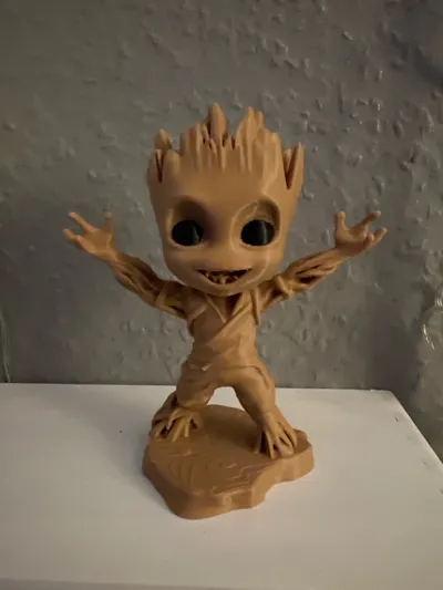 Mini Happy Groot Figurine - Free 3D Print Model - MakerWorld