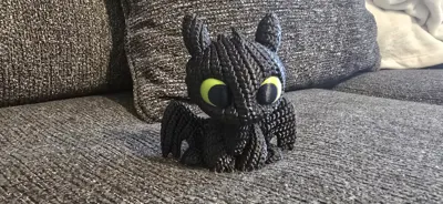 Cute Toothless Night fury Knitted by Printpals MakerWorld: Download ...