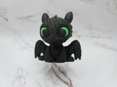 Cute Toothless Night fury Knitted by Printpals MakerWorld: Download ...