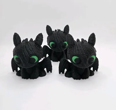 Cute Toothless Night fury Knitted by Printpals MakerWorld: Download ...