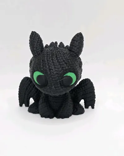 Cute Toothless Night fury Knitted by Printpals MakerWorld: Download ...
