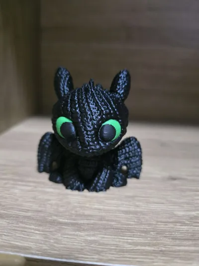 Cute Toothless Night fury Knitted by Printpals MakerWorld: Download ...