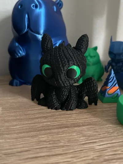 Cute Toothless Night fury Knitted by Printpals MakerWorld: Download ...
