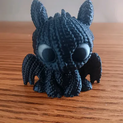 Cute Toothless Night fury Knitted by Printpals MakerWorld: Download ...