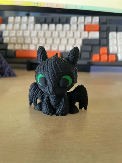 Cute Toothless Night fury Knitted by Printpals MakerWorld: Download ...