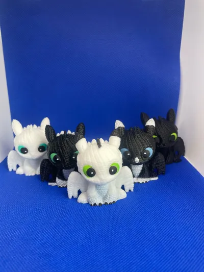 Cute Toothless Night fury Knitted by Printpals MakerWorld: Download ...