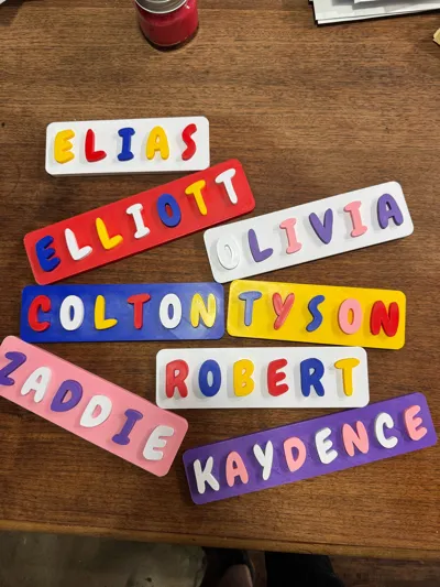 Kids Name Puzzle Collection - Free 3D Print Model - MakerWorld