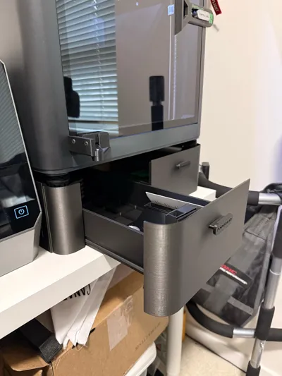 X2D X1 P2S P1S Poop Chute & Under Printer Storage - Free 3D Print Model ...