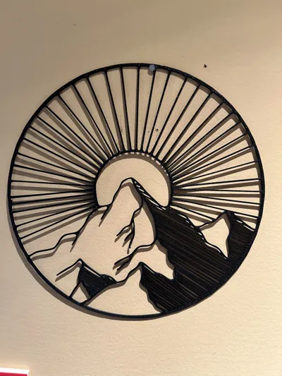 Wall Art - Mountain - Free 3D Print Model - MakerWorld