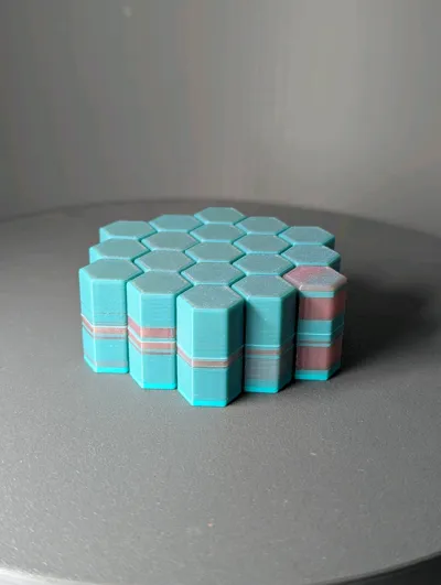Honeycomb Fidget - Large Vertical Flush Object - Free 3D Print Model ...