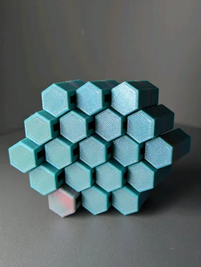 Honeycomb Fidget - Large Vertical Flush Object - Free 3D Print Model ...