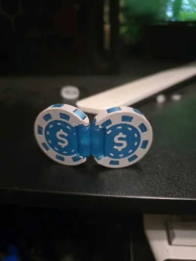 Slip and slide Casino Poker Chip Fidget Bitcoin,$€ by taylormadearmy ...
