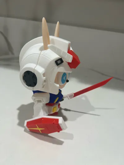 Gundam Labubu. Original Labubu. No AMS required - Free 3D Print Model ...