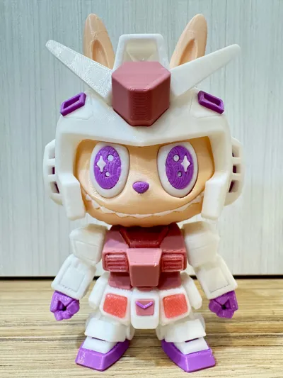 Gundam Labubu. Original Labubu. No AMS required - Free 3D Print Model ...