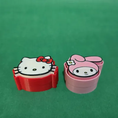 Sanrio/Hello Kitty Characters - Fidget Clickers - Free 3D Print Model ...