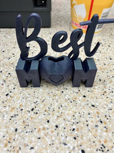 Best Mom Heart Vase Sign by lov3d MakerWorld: Download Free 3D Models