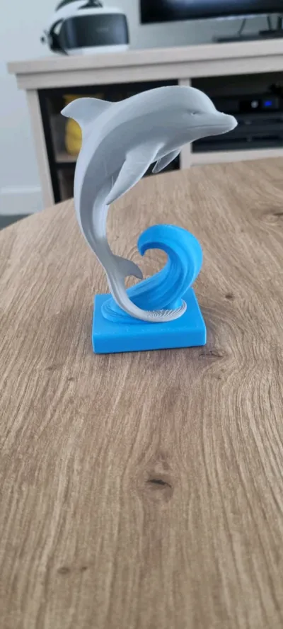 Elegant Dolphin Wave - Free 3D Print Model - MakerWorld