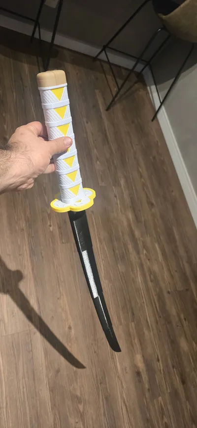 Demon Slayer - Zenitsu Katana - Fast ,Slide Play - Free 3D Print Model ...
