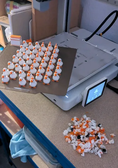 Cute Tiny Duck (goose) & Keychain Version by RubberDuckArmy MakerWorld ...