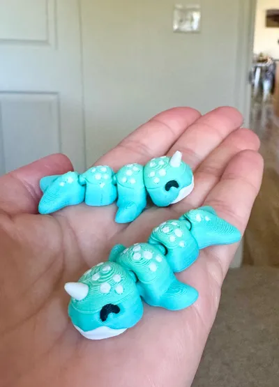 Mini Articulated Narwhal by Saber3D MakerWorld: Download Free 3D Models