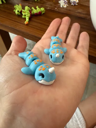 Mini Articulated Narwhal by Saber3D MakerWorld: Download Free 3D Models