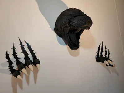 Godzilla Claws - Wall Mount by Stag 3DMakerWorld: Download Free 3D Models