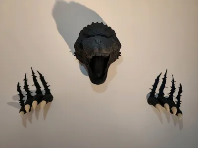 Godzilla Claws - Wall Mount by Stag 3DMakerWorld: Download Free 3D Models