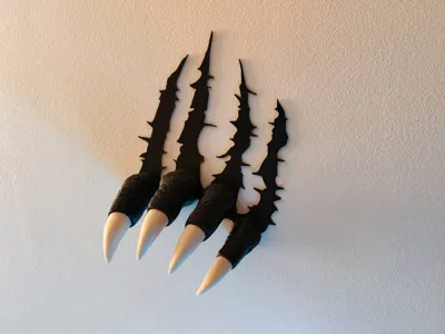 Godzilla Claws - Wall Mount - Free 3D Print Model - MakerWorld