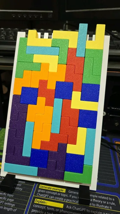 Tetris Style Kids Game - Free 3D Print Model - MakerWorld