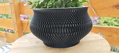 Modern Woven-Texture Plant Pot by Psychedelicu MakerWorld: Download ...