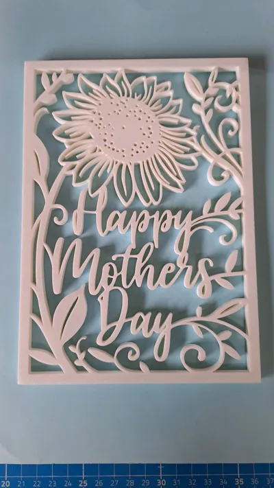 Mother's Day Decoration (Card) - Free 3D Print Model - MakerWorld