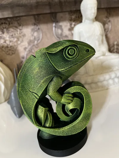 CHAMELEON Figurine - Free 3D Print Model - MakerWorld