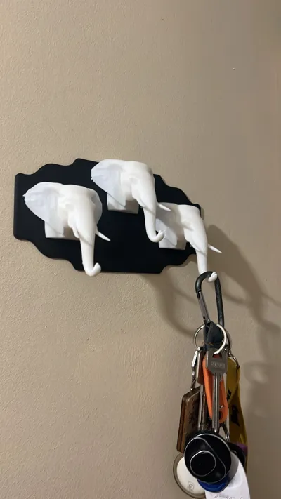 Modern elephant key holder by Vision_Lab MakerWorld: Download Free 3D ...