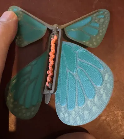 Windup Flying Butterfly - Free 3D Print Model - MakerWorld