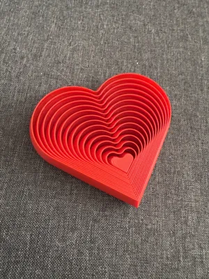 Heart Layered Fidget Toy (2 Sizes) by 3DPmomMakerWorld: Download Free ...