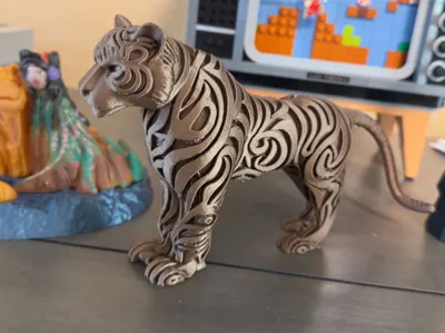 Designer TIGER Sculpture - Free 3D Print Model - MakerWorld