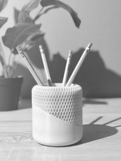 Modern Japandi Pencil Holder (3 versions) by S.Corp. MakerWorld: Download Free 3D Models