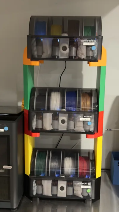 AMS & AMS 2 Pro Modular Rack - Build your tower by QD3D MakerWorld ...