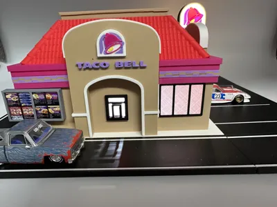 Retro Taco Bell Model Set - 1:64 Scale Diorama by LAYRLAB MakerWorld ...