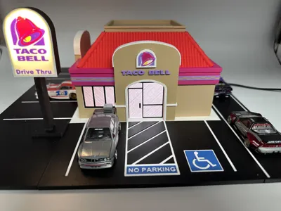 Retro Taco Bell Model Set - 1:64 Scale Diorama by LAYRLAB MakerWorld ...