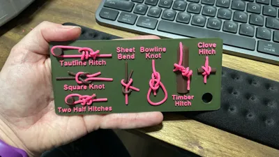 Scouts Knots Hitches and Bend Reference Card - Free 3D Print Model ...