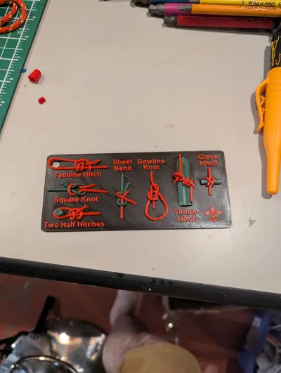 Scouts Knots Hitches and Bend Reference Card - Free 3D Print Model ...