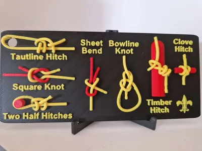 Scouts Knots Hitches and Bend Reference Card by marek MakerWorld ...